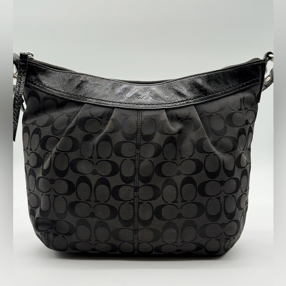 Coach | Bags | Coach Black Signature Jacquard Hobo Shoulder Bag | Poshmark